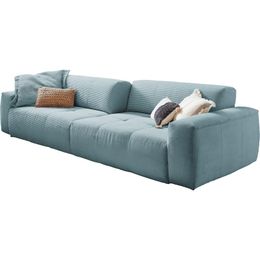 3C Candy Big-Sofa &raquo;Yoshy Mega Sofa mit Komfortfunktionen, modern und bequem,&laquo; Zwei Sitztiefen durch verstellbare R&uuml;ckenlehne, Bezug in Cord blau 88% 