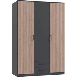 wimex Kleiderschrank &raquo;Fulda, 135 oder 180/58/199cm, 2 Schubladen, Made in Germany&laquo; mit Kranzleiste, besonderer Look durch Multiplex Optik, mit oder ohne 