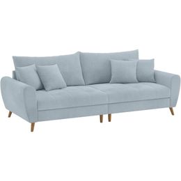 MR. COUCH Big-Sofa »Blackburn II« Mit Kaltschaumpolsterung bis 140 kg belastbar Novaclean Avanti 14 blue grey