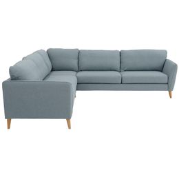 Home Affaire Ecksofa »MARSEILLE 278/278 cm, L-Form, Webstoff, Flachgewebe, Filzoptik« gleichschenklig, Massivholzbeine, Landhausstil,...