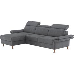 Home Affaire Ecksofa »Calypso L-Form« mit motorischen Funktionen im Sofa und Recamiere anthrazit