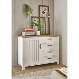 Schlafkontor Kombikommode &raquo;Trient&laquo; im Landhaustil, Schlafzimmerkommode mit Schubk&auml;sten Anderson Pine / Artisan Eiche