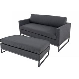 Garden Pleasure Loungesofa »YARA« inkl. Hocker anthrazit
