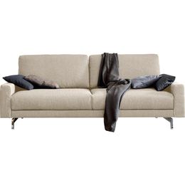 Creation BY ROLF BENZ 3-Sitzer &raquo;CR.450, Designsofa, Loungesofa&laquo; Armlehne niedrig, Fu&szlig; chromfarben gl&auml;nzend, Breite 204 cm beige Jacquard-Flachgewebe 