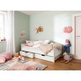 Lüttenhütt LÜTTENHÜTT Bettschubkasten »Janne« 2er Set, Kiefernholz und MDF, Breite je Schubkasten 97 cm weiß/natur