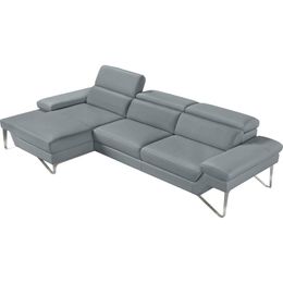Egoitaliano Ecksofa »Princess, elegantes Designsofa mit erstklassigem Sitzkomfort, L-Form« mit Recamiere, inkl. Kopfteilverstellung, edle...