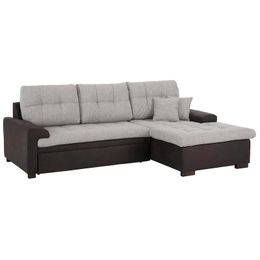 Home Affaire Ecksofa &raquo;F&ouml;hr L-Form&laquo; wahlweise mit Bettfunktion grau 100% Polyester Luxus-Microfaser/Struktur;100% Polyester PRIMABELLE /Webstoff;100% 
