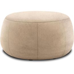DOMO collection Hocker &raquo;800012&laquo; Hocker rund gepolstert beige 95% Polyester, 5% Nylon