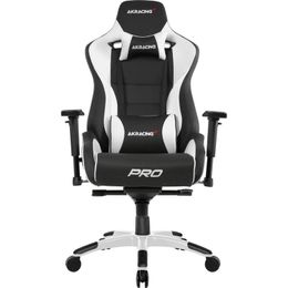 AKRacing Gaming-Stuhl »Master PRO« () Kunstleder schwarz/weiß Kissenset enthalten