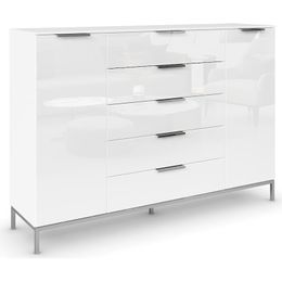 Rauch Schubkastenkommode »Kommode Türkommode Sideboard Kombikommode FLIPP mit Glasfront« Breite 160/180 cm mit 4 Einlegeböden, 2-trg mit 5...
