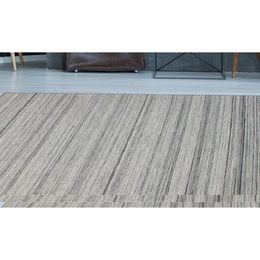 Kayoom Teppich &raquo;Phoenix 210&laquo; rechteckig 6 mm H&ouml;he Dezenter Jacquard-Teppich, Flachflor, Aus pflegeleichten Materialien grau Wolle