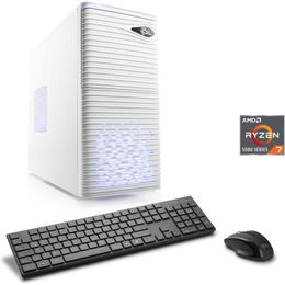 CSL Gaming-PC »Sprint V28124« weiß Inkl. Maus, Tastatur, WLAN 300 MBit/s, USB 3.2 Gen1: Startklar mit vollständigem Zubehör.