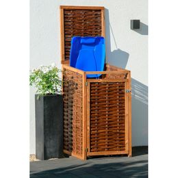 Dobar Mülltonnenbox 240l, BxTxH: 70x83x132 cm braun/dunkelbraun