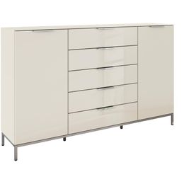 Rauch Schubkastenkommode &raquo;Kommode T&uuml;rkommode Sideboard Kombikommode FLIPP mit Glasfront&laquo; Breite 160/180 cm mit 4 Einlegeb&ouml;den, 2-t&uuml;rig, 5 Schubladen, 