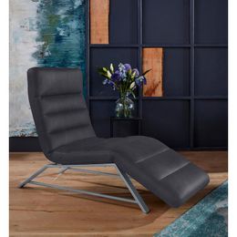 W.Schillig Relaxliege &raquo;daily dreams&laquo; Funktionsliege wahlweise mit Motor, Gestell matt, Breite 75 cm grau Longlife Xtra-Leder Z59: Glattleder mit 