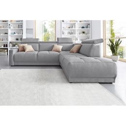 DOMO collection Ecksofa »Ava, moderne Sitzheftung mit toller Doppelnaht, komfortabel, L-Form« mit Ottomane, inkl. Federkern, wahlweise mit...
