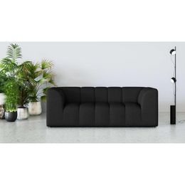 Home Affaire 3-Sitzer &raquo;Tuure&laquo; mit Welllenunterfederung schwarz 100% Polyester