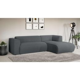 Inosign Ecksofa »MERID L-Form (257 cm), zeitlos & stilvolles Design, « Aufwendig gepolstert, in Cord, Chenille und Struktur anthrazit