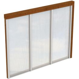 Skan Holz SKANHOLZ Carport-Seitenwand m. Polycarbonat, Wandanbau Nussbaum