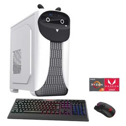 Hyrican PC &raquo;Multimedia-PC Cute Owl 7082&laquo; Windows 11 wei&szlig;/schwarz WLAN AC, 1x PS/2, 2x USB 2.0, 4x USB 3.2 Gen1 Typ A, 1x DVI, 1x HDMI, 3x Audio, 1x...