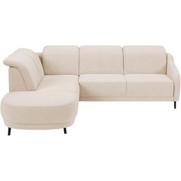 Sit & More SIT&MORE Ecksofa »Blues L-Form« wahlweise mit Klapptisch und USB beige