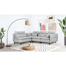 Andas Ecksofa »ALVIK L-Form« zusammengesetzt aus Modulen, erweiterbar mit Modulen der Serie silber