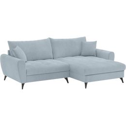 MR. COUCH Ecksofa »Blackburn II, L-Form« Mit Kaltschaumpolsterung bis 140 kg belastbar Novaclean Avanti 14 blue grey