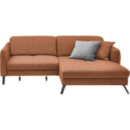set one by Musterring Ecksofa &raquo;SO 4400 V&laquo; wahlweise mit motorischer Bettfunktion & Kopfverstellung, Fu&szlig; schwarz rosa 100% Polyester