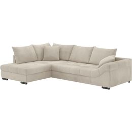 Ecksofa &raquo;Allegro DuraFlex, L-Form&laquo; Hochschl&auml;fer-Bettauszug, Kaltschaumpolsterung, bis 140 kg belastbar beige Novaclean Avanti (100% Polyester)
