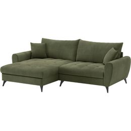 MR. COUCH Ecksofa »Blackburn II L-Form« Wahlweise mit Kaltschaumpolsterung bis 140 kg belastbar Memphis 12 green
