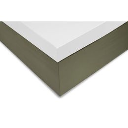 ZO HOME Spannbettlaken &raquo;Satinado&laquo; Laken aus 100% Baumwolle, hochwertiges Mako-Satin, Betttuch ab 90x200 wei&szlig; Mako-Satin, Obermaterial: 100% Baumwolle