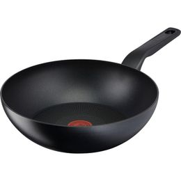 Tefal Wok »Titanium Force Wok-Pfanne, Induktion, Ø 28 cm« Aluminium extra haltbare Antihaft-Beschichtung, Thermo Signal, tiefe Form Schwarz