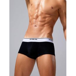 SEOBEAN Boxershorts Herren Größe L schwarz