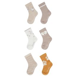 Sterntaler Socken M&auml;dchen Gr&ouml;&szlig;e 22 beige / orange / naturwei&szlig;