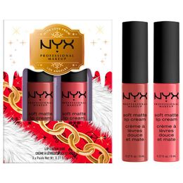 NYX Lippenstift »Professional Makeup X-Mas Soft Matte Lip Cream Duo« mit natürlichen Inhaltstoffen bunt Lippenpflege von NYX