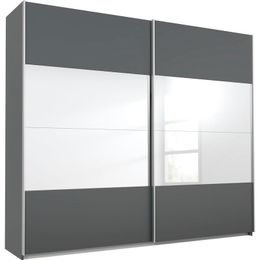 Rauch Schwebetürenschrank »Quadra« mit Spiegelelementen grau metallic/Spiegel