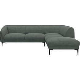 FLEXLUX Ecksofa »Belle Designsofa, L-Form, B/T 268/209 cm« Skandinavisches Design, In hochwertiger Verarbeitung Dusty Green