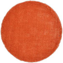 Tom Tailor HOME Hochflor-Teppich »Soft« rund 35 mm Höhe super weich und flauschig, ideal im Wohnzimmer & Schlafzimmer orange Obermaterial: 100%...