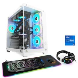 CSL Gaming-PC »Aqueon C77313 Advanced Edition« weiß Inkl. Maus, Tastatur, Headset & Mauspad, AC WLAN 867 MBit/s: Komplettes Set für sofortigen Start.