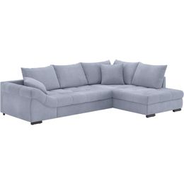 MR. COUCH Ecksofa »Allegro DuraFlex, L-Form« Hochschläfer-Bettauszug, Kaltschaumpolsterung, bis 140 kg belastbar Memphis 1676 blue grey