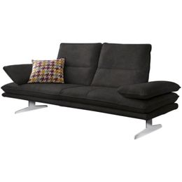 W.Schillig 2-Sitzer &raquo;broadway, Designsofa mit tollem Sitzkomfort&laquo; Sitztiefenverstellung, Kopfteil- & Seitenteilverstellung, Breite 216cm grau Longlife