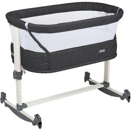 BABYGO Baby-Reisebett »Vivaldi, dunkelgrau« mit Schaukelfunktion; auch als Beistellbett verwendbar Dark Grey