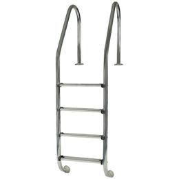 GRE Poolleiter &raquo;f&uuml;r Einbaubecken&laquo; 4 Stufen aluminiumfarben B/H/L: 5 cm x 183 cm x 43 cm