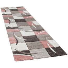 Paco Home L&auml;ufer &raquo;Lara 235&laquo; rechteckig 16 mm H&ouml;he Teppich-L&auml;ufer, modernes Design, Pastell-Farben, mit Konturenschnitt pink Obermaterial: 100%...