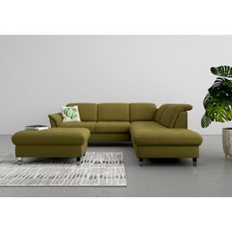 Sit & More SIT&MORE Ecksofa »Maggiore L-Form« wahlweise mit Kopfteilverstellung, Bettfunktion und Stauraum olive