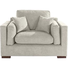 Home Affaire Loveseat &raquo;Fresh Pond Sessel&laquo; weicher Sitzkomfort, incl. Zierkissen, B/T/H: 140/96/95 cm beige 100% Polyester