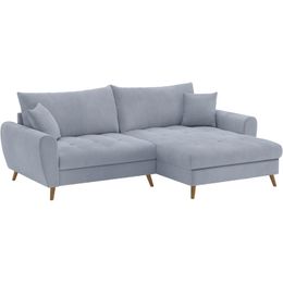 MR. COUCH Ecksofa »Blackburn II L-Form« Wahlweise mit Kaltschaumpolsterung bis 140 kg belastbar Memphis 1676 blue grey