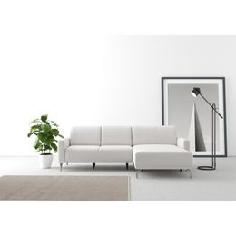 Sit & More SIT&MORE Ecksofa »Bailando L-Form« wahlweise mit Kopfteilverstellung und Vorziehsitz, motorisch silber