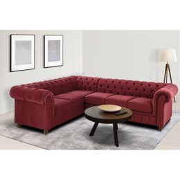Home Affaire Chesterfield-Sofa »Chesterfield Ecksofa, auch in Leder L-Form« hochwertige Knopfheftung, langer Schenkel links oder rechts wählbar...