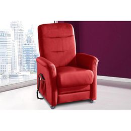 Sit & More sit&more TV-Sessel &raquo;Charlie&laquo; Set, wahlweise mit Motor und Aufstehhilfe rot Altara Nubuck , die Luxus-Microfaser aus 100% Polyester;Luxus-Kunstleder;